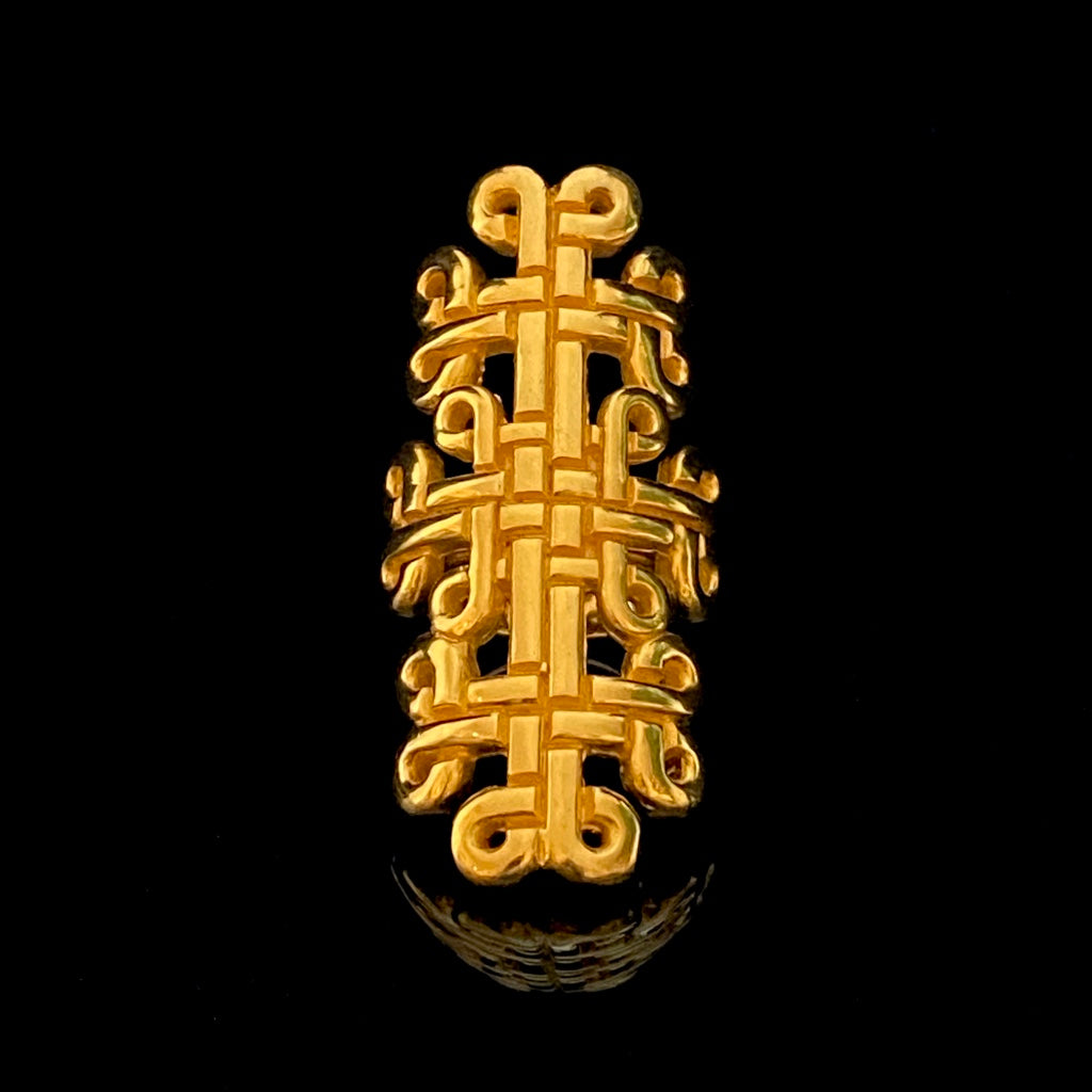 INTERWOVEN COPTIC MOTIF PANEL RING – TayJewellery